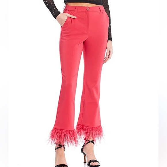 Gianni Bini | Pants & Jumpsuits | Gianni Bini Fuchsia High Rise Feather ...